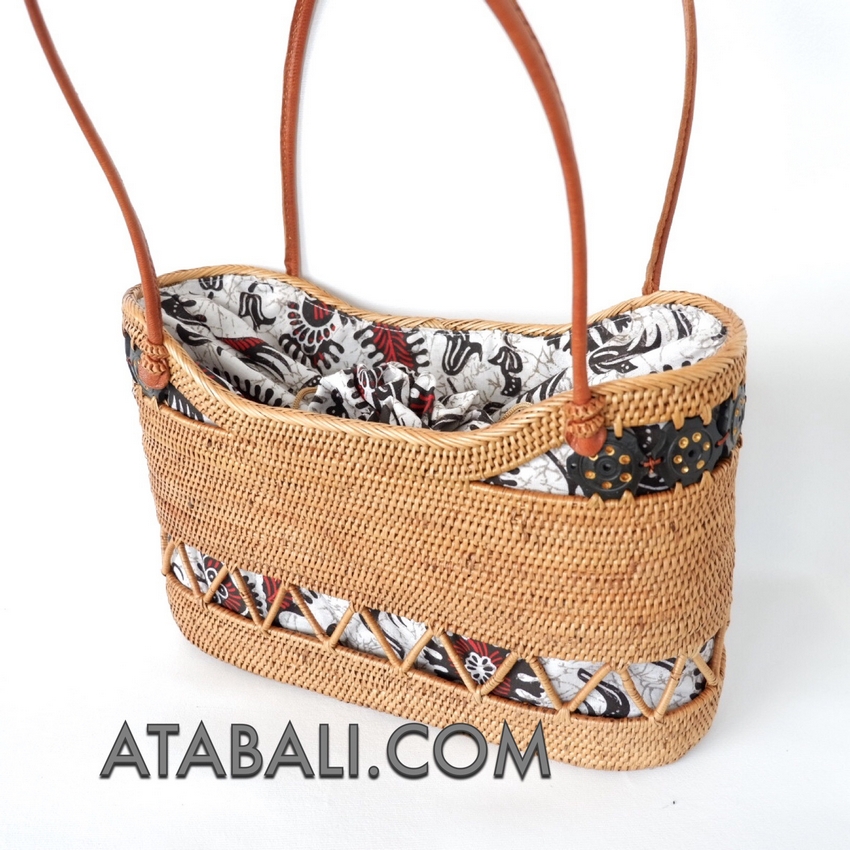ladies shopping handbags ata rattan full handmade ata rattan unique design